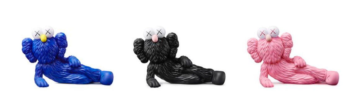 KAWS- TIME OFF (BFF : BLACK, BLUE, PINK ) ( Complete Set of 3) – Toyol Toys